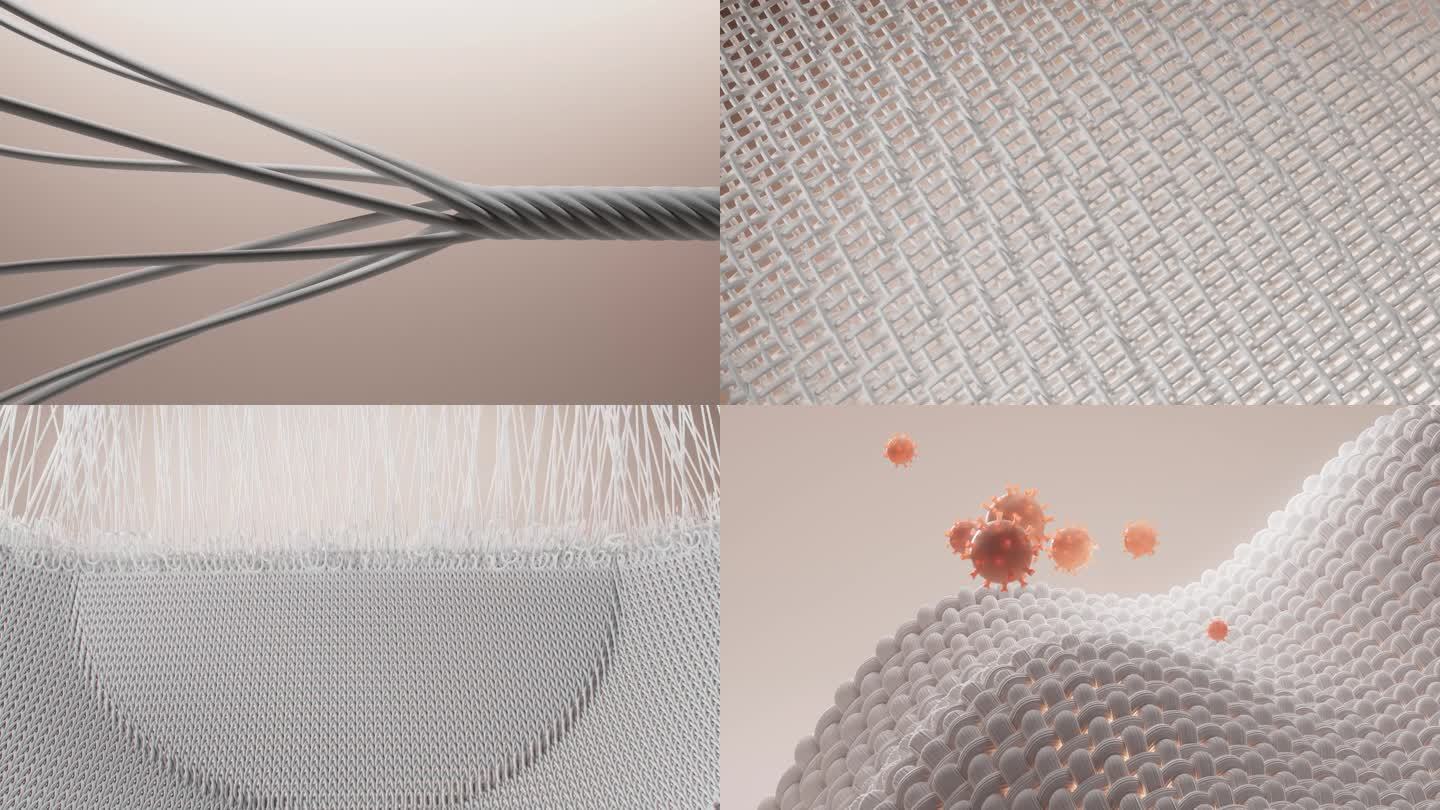 3D布料纤维编织动画C4D工程_C4D模型下载