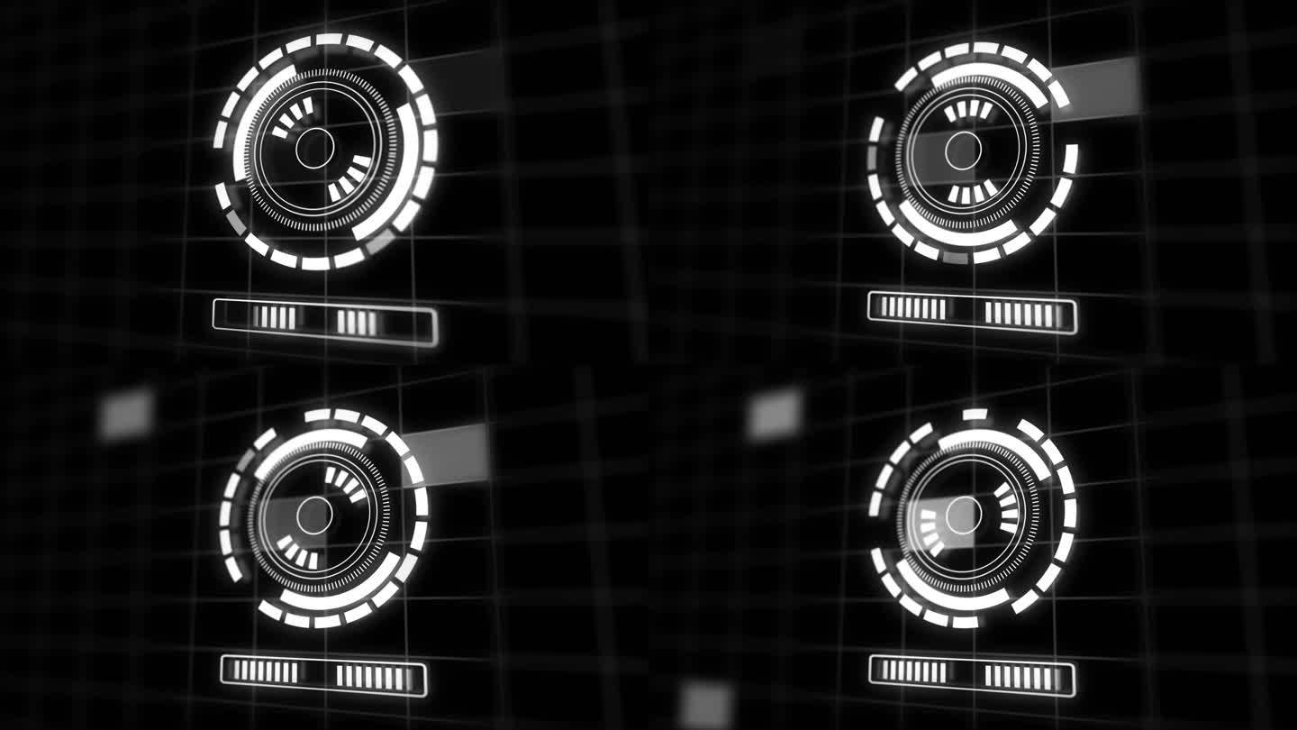 三维白色科技框HUD_AE模板下载