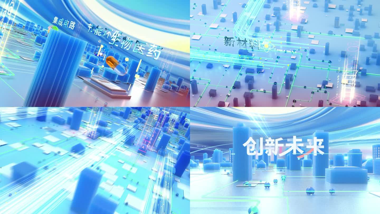 科技开场片头_C4D+AE_C4D模型下载