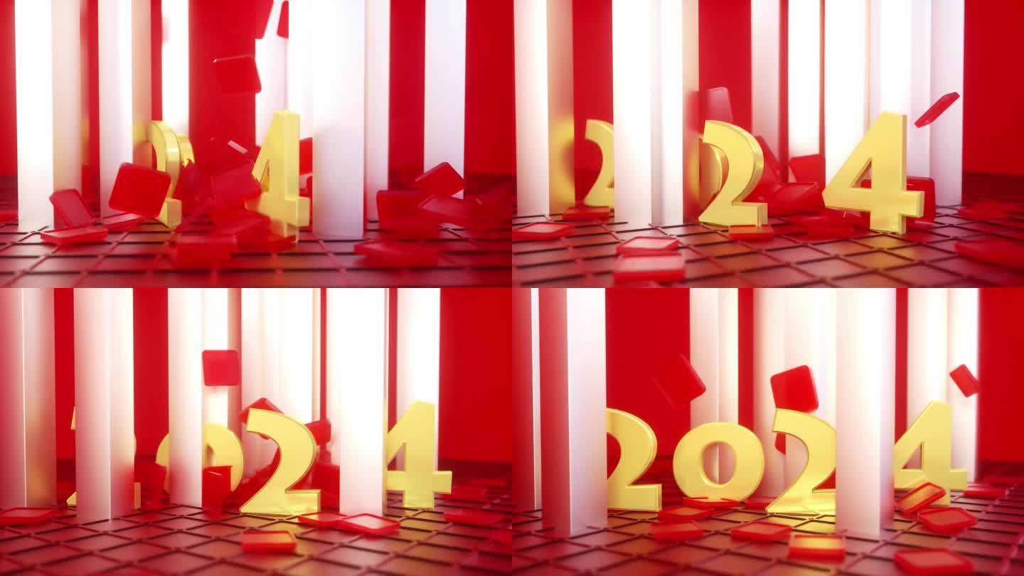 原创趣味4K_C4D元旦晚会新年跨年龙年_视频素材下载_编号:26627008_光厂(VJ师网) www.vjshi.com