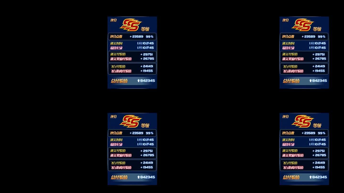 DNF风格游戏广告素材SSS评价奖励结算_AE模板下载