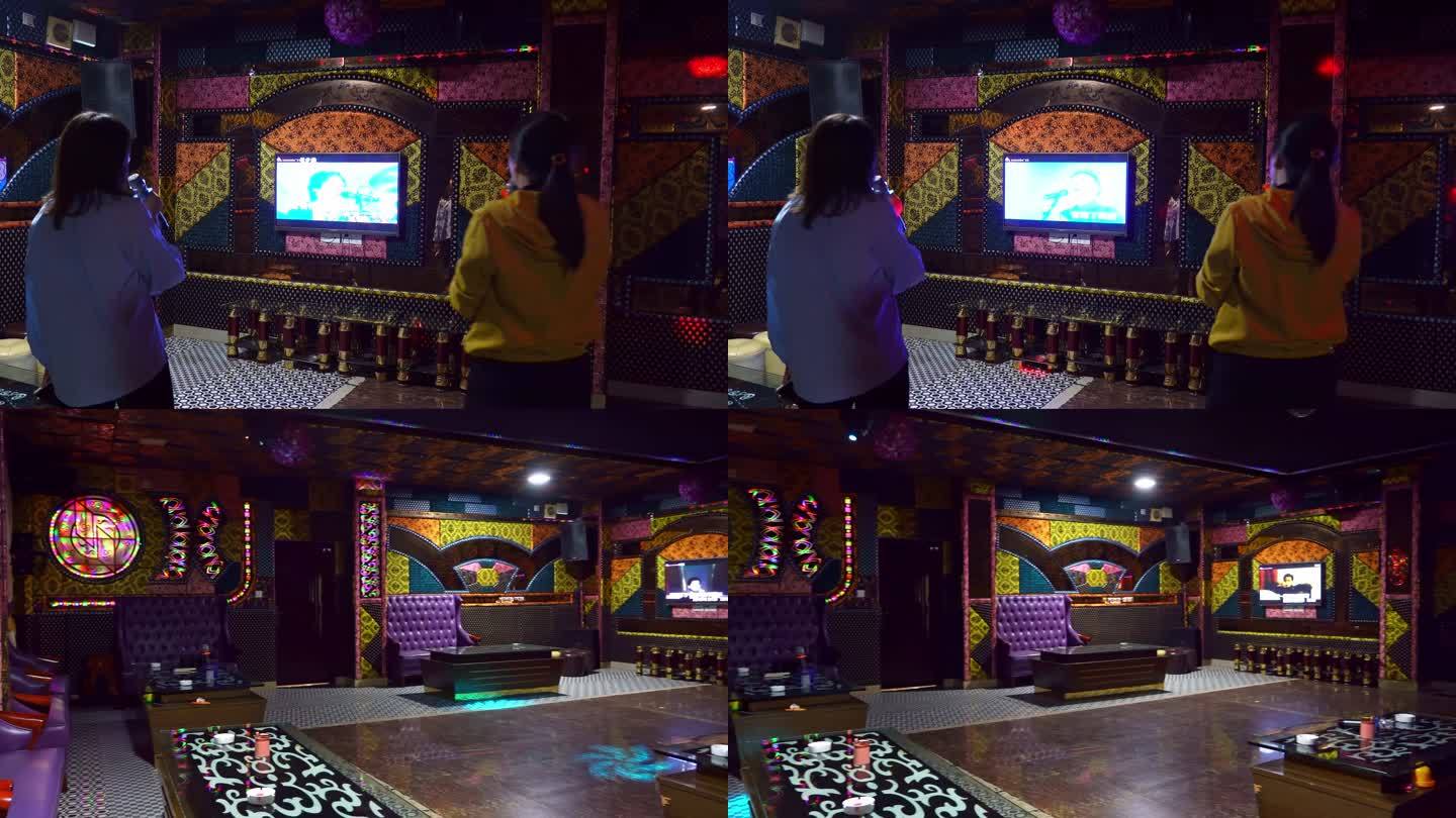 【4K超清】ktv包房唱歌的人_视频素材下载