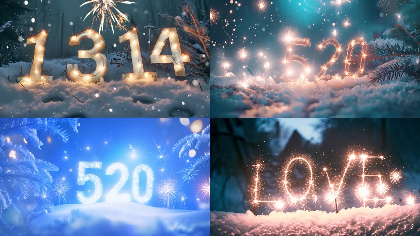 520情人节1314烟花文字冰雪文字_视频素材包下载_编号:27967045_光厂(VJ师网) www.vjshi.com