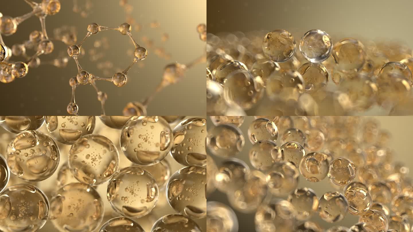 精华_分子_细胞_化妆品C4D+AE_C4D模型下载