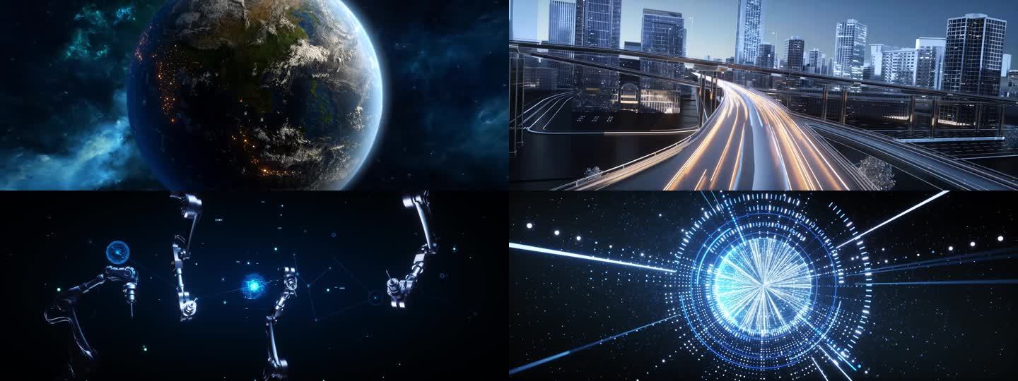 科技智慧城市穿梭片头AEC4D工程_C4D模型下载