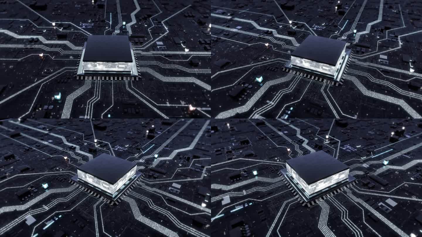 【4k】5G科技芯片_3dMax模型下载