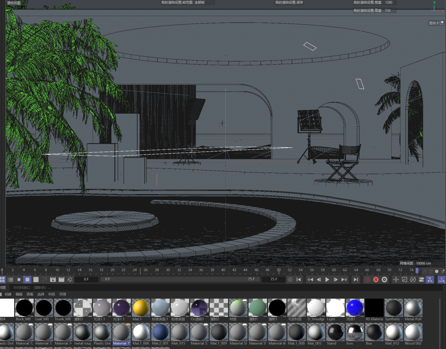 夜色_影棚_极光_镜头_aec4d_C4D模型下载