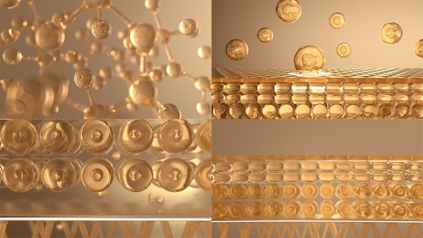 金色分子细胞皮肤修复弹性C4D+AE_C4D模型下载