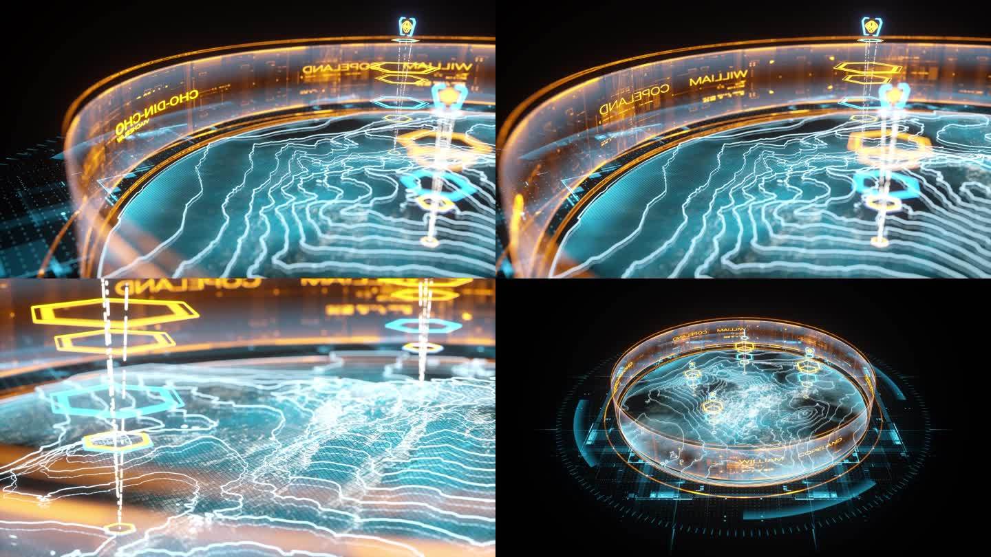 全息投影HUD工程_C4D模型下载