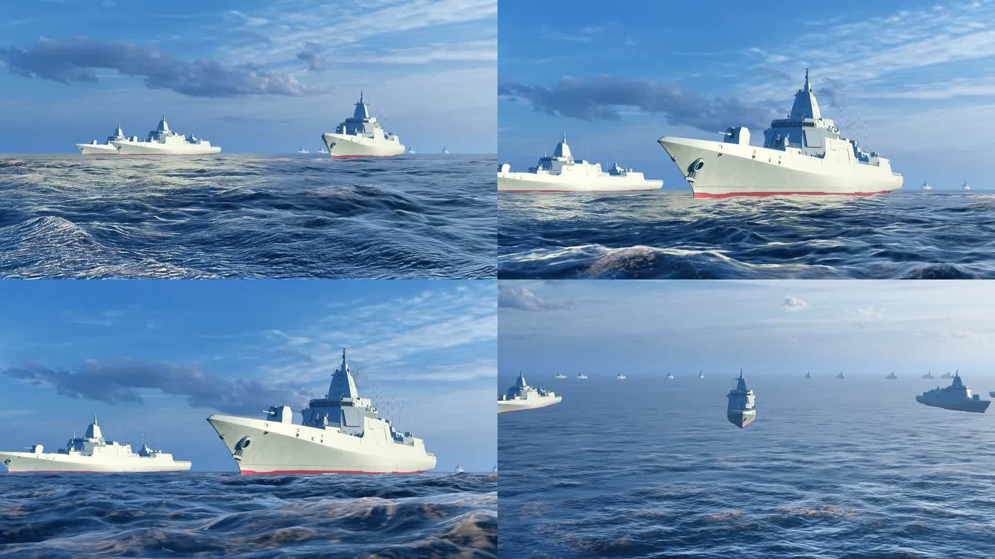 055驱逐舰_视频素材下载