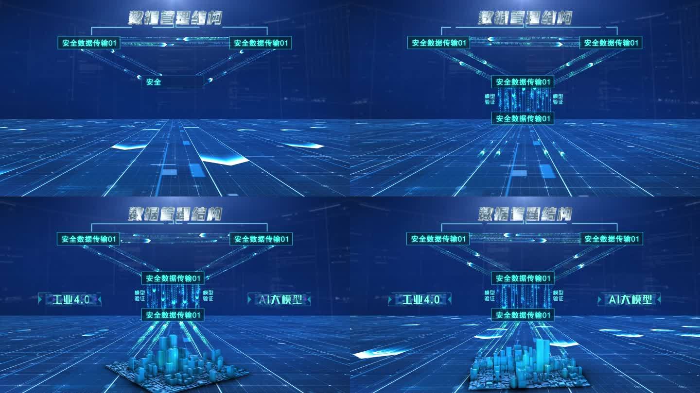 科技组织结构图4k_ae模板_AE模板下载