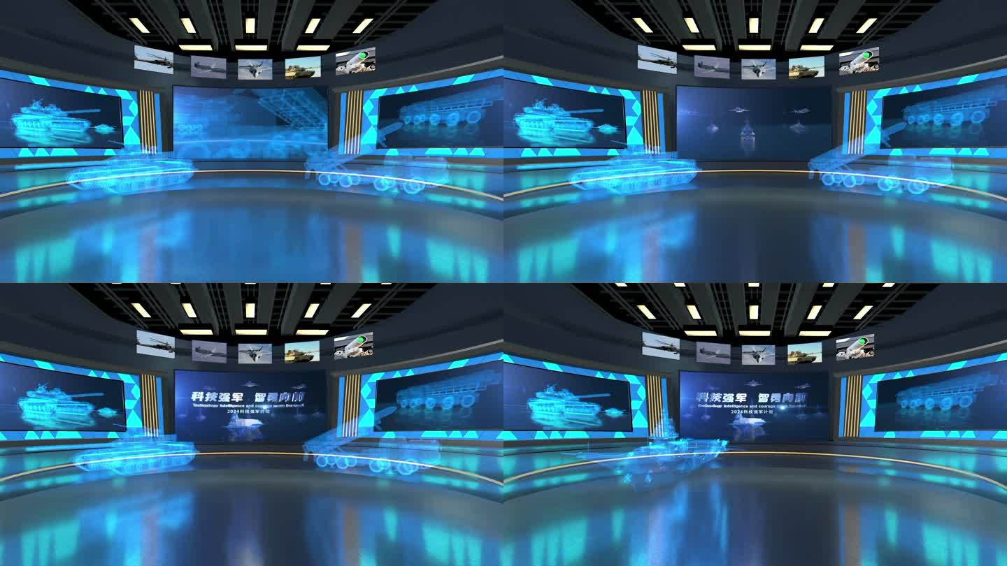 科技军事E3D_AE虚拟背景场景模板_AE模板下载