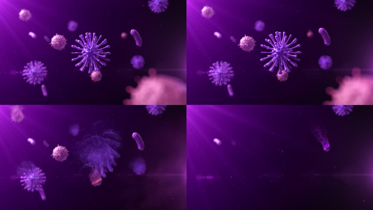 紫外线uv杀菌三维动画C4D+AE工程_C4D模型下载