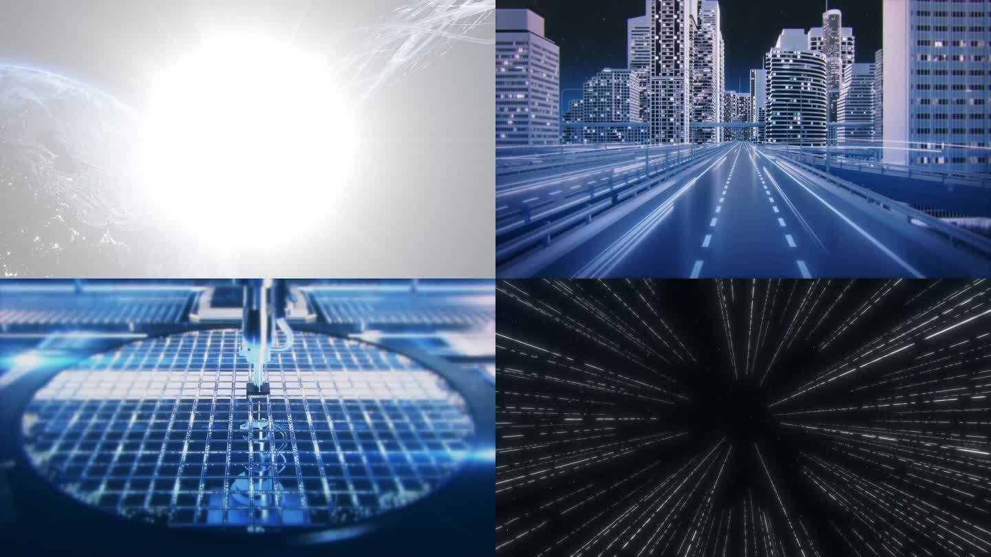 创意高端制造科技城市C4D+AE_C4D模型下载