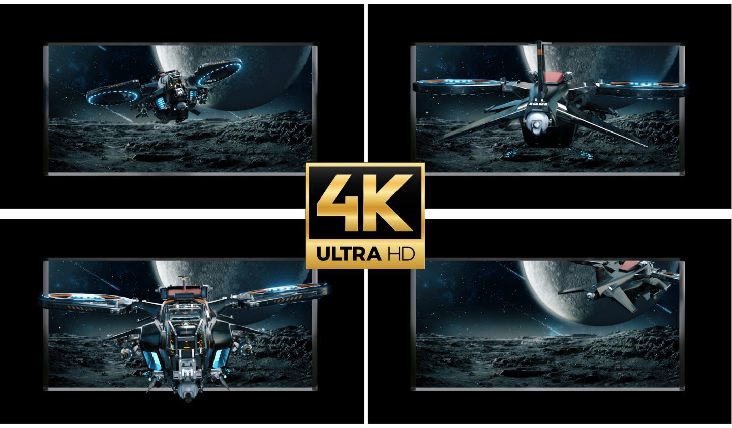 C4D_4k_科技飞船裸眼_太空未来宇宙_C4D模型下载