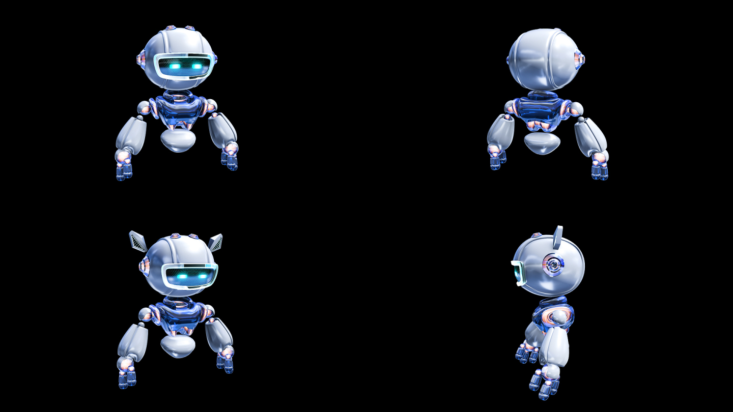(E3D)AI智能机器人动画AE模板_AE模板下载